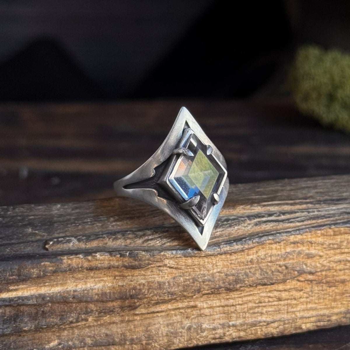 Cavern Ring | Faceted Clear Quartz & Sterling Silver – Acid Queen Jewelry
