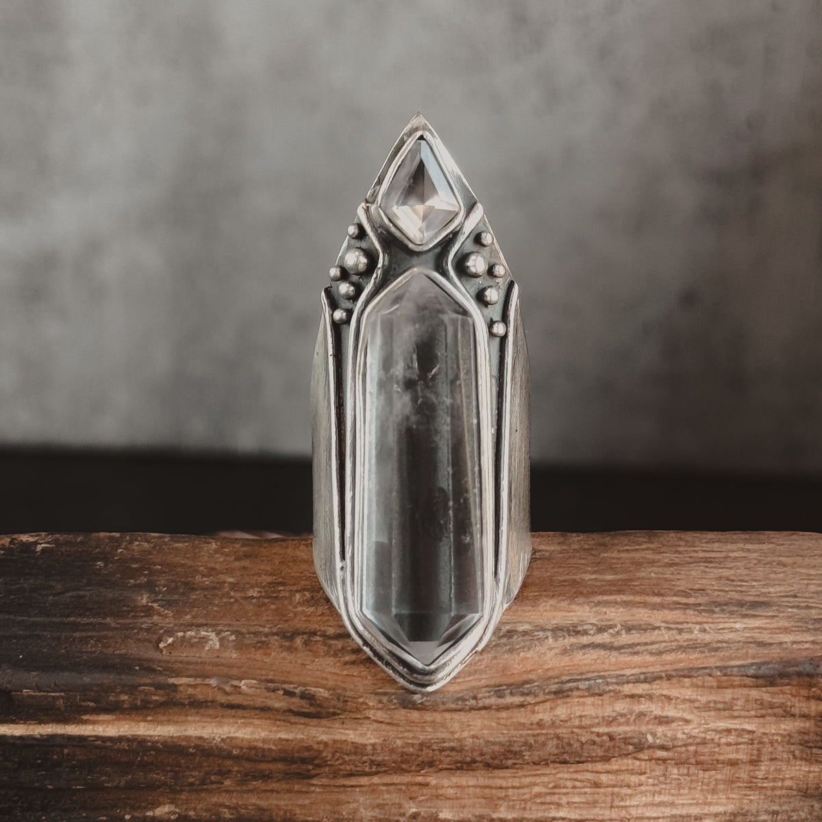 Empowered Amplifier Ring- Quartz – Acid Queen Jewelry