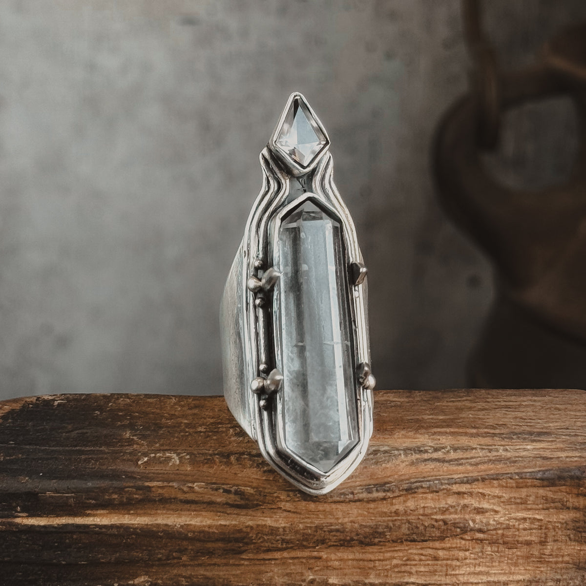 Empowered Amplifier Ring- Quartz – Acid Queen Jewelry