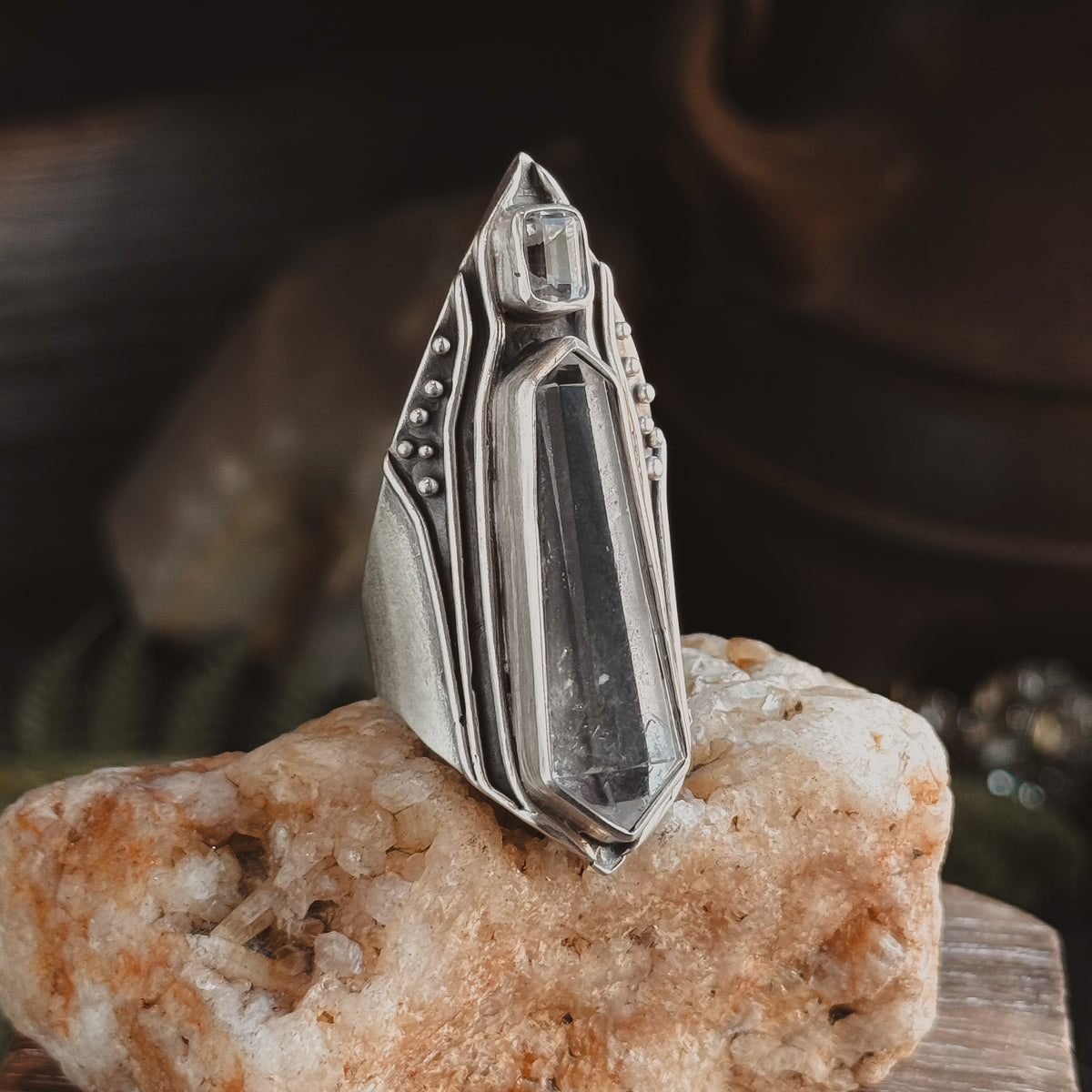 Empowered Amplifier Ring- Quartz - Size 12.5 – Acid Queen Jewelry