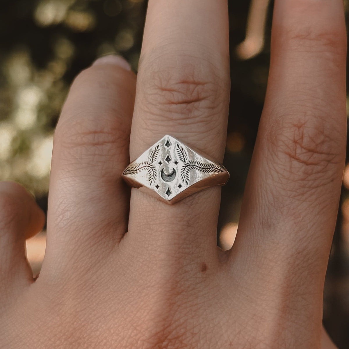 Fern Plant Magick Signet Ring – Acid Queen Jewelry