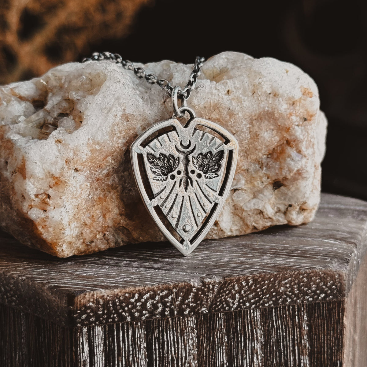 Mullein Plant Magick Shield Necklace – Acid Queen Jewelry