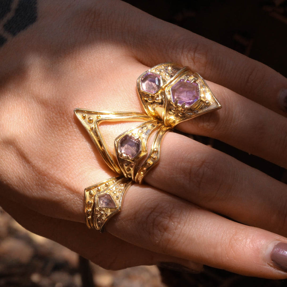 Shakti Ring - Amethyst - 14K Gold – Acid Queen Jewelry
